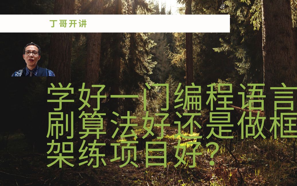学好一门编程语言刷算法好还是做框架练项目好?
