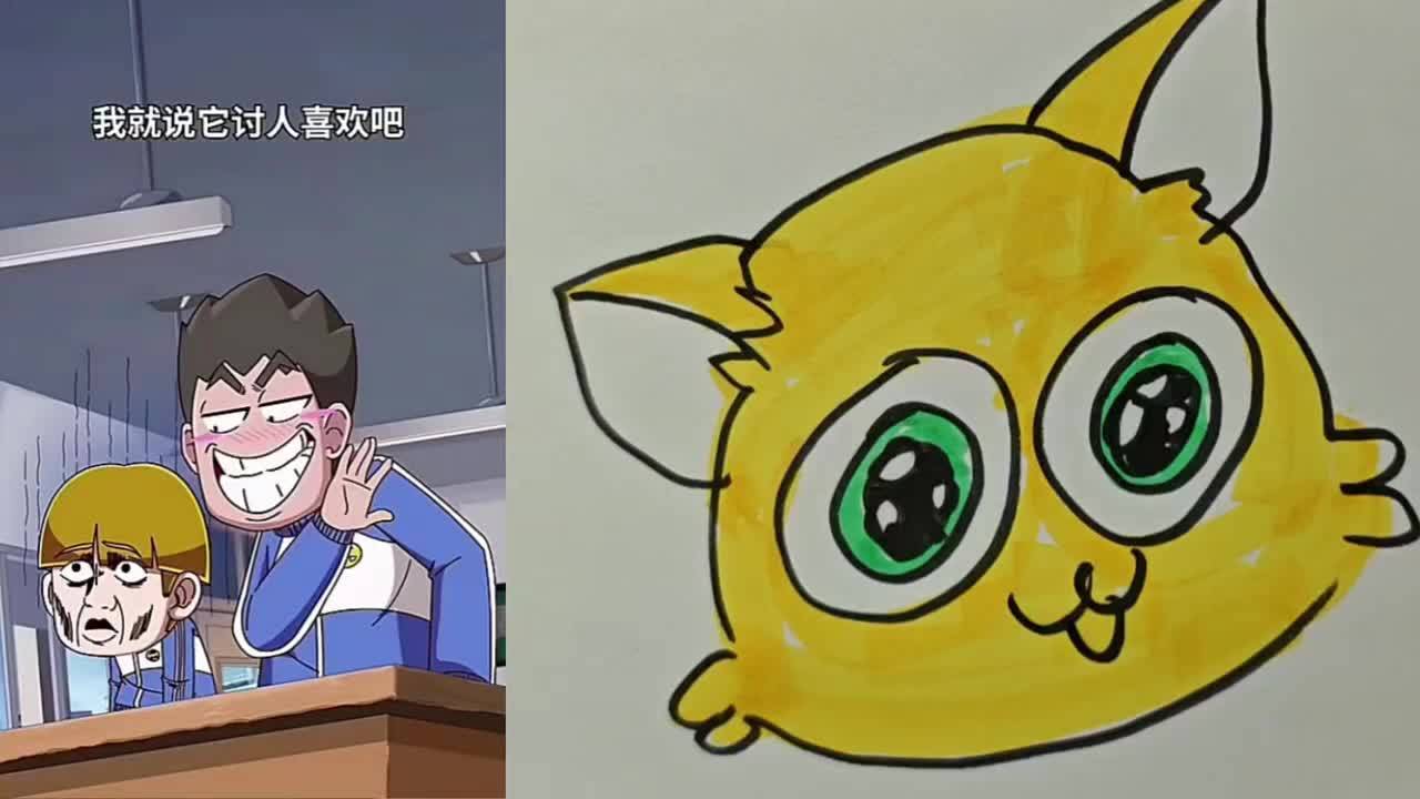 240.可爱的小猫咪#简笔画 #二次元内容 #动漫推荐