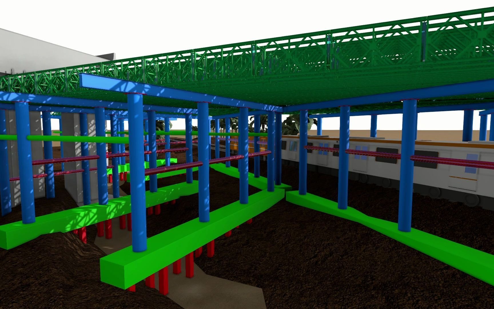 现浇箱梁支架施工动画【dynamo revit 二次开发 施工动画】