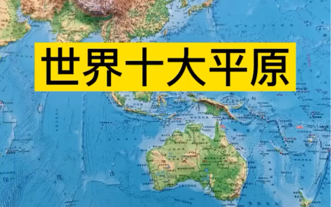 立体地形图上来看一下世界十大平原!#世界 #平原 地形图 地理知识