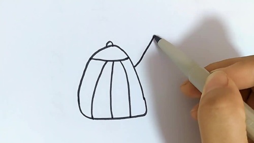 水壶怎么画?创意简笔画,儿童画,少儿创意美术,厨具简笔画