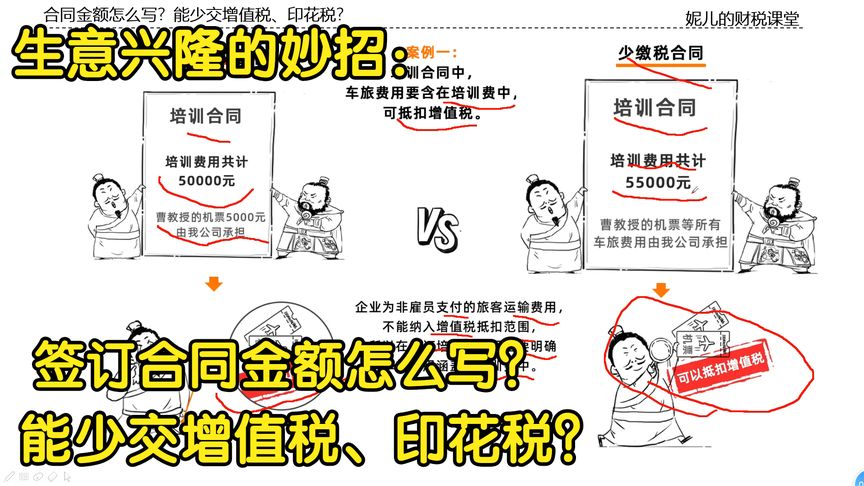 生意兴隆的妙招:签订合同金额怎么写? 能少交增值税、印花税?
