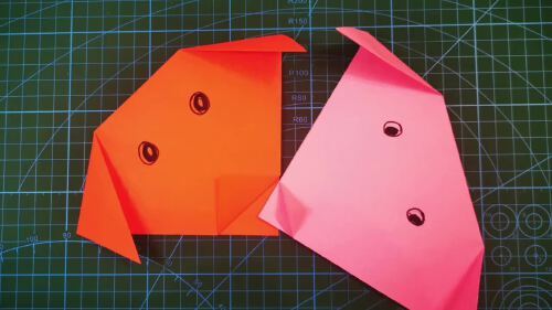 3岁幼儿手工折纸教程一学就会的小狗折法真的太简单了!