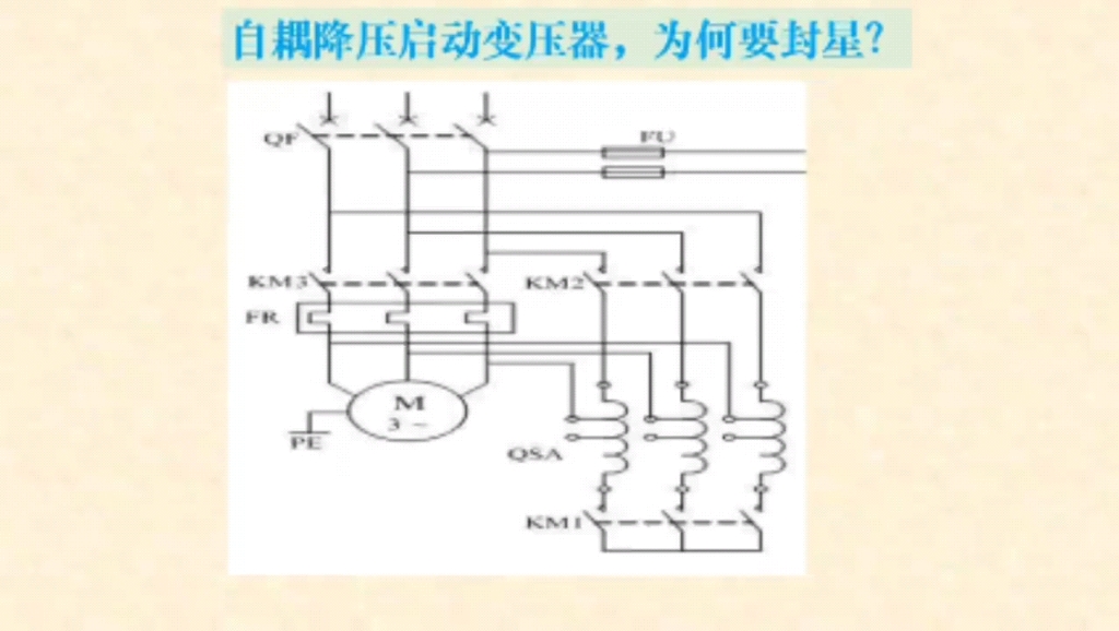 自耦降压启动,变压器为何要封星?
