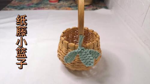 传统工艺编小篮子全过程几分钟就能学会感兴趣就看看吧！