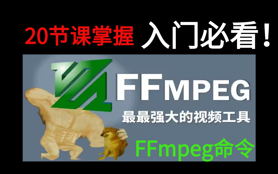 FFMPEG命令全套教程视频-入门到提高-FFmpeg资料分享(转码/压缩/...