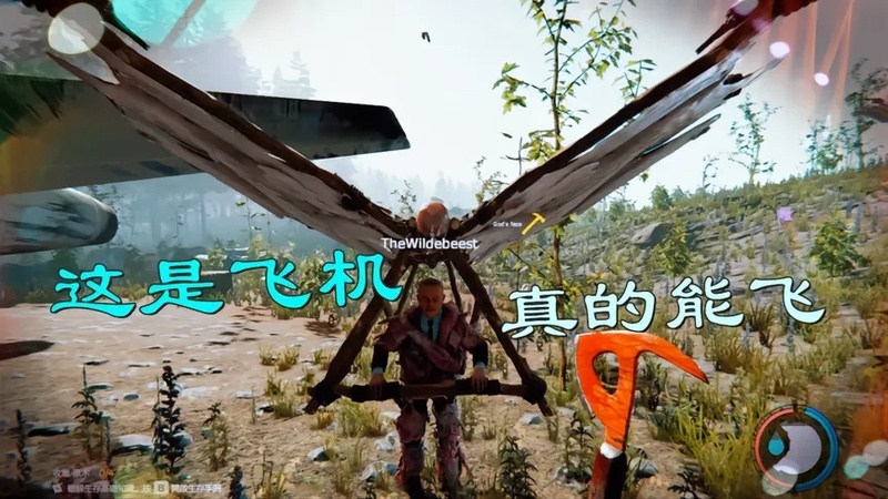 迷失森林,他们坐着木头飞机,可以在空中滑翔很久都不落地