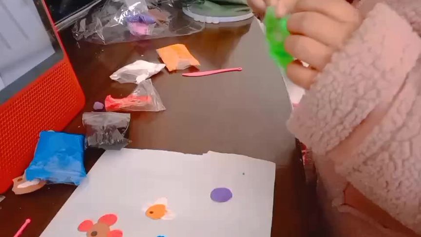 #幼儿创意美术 #橡皮泥手工