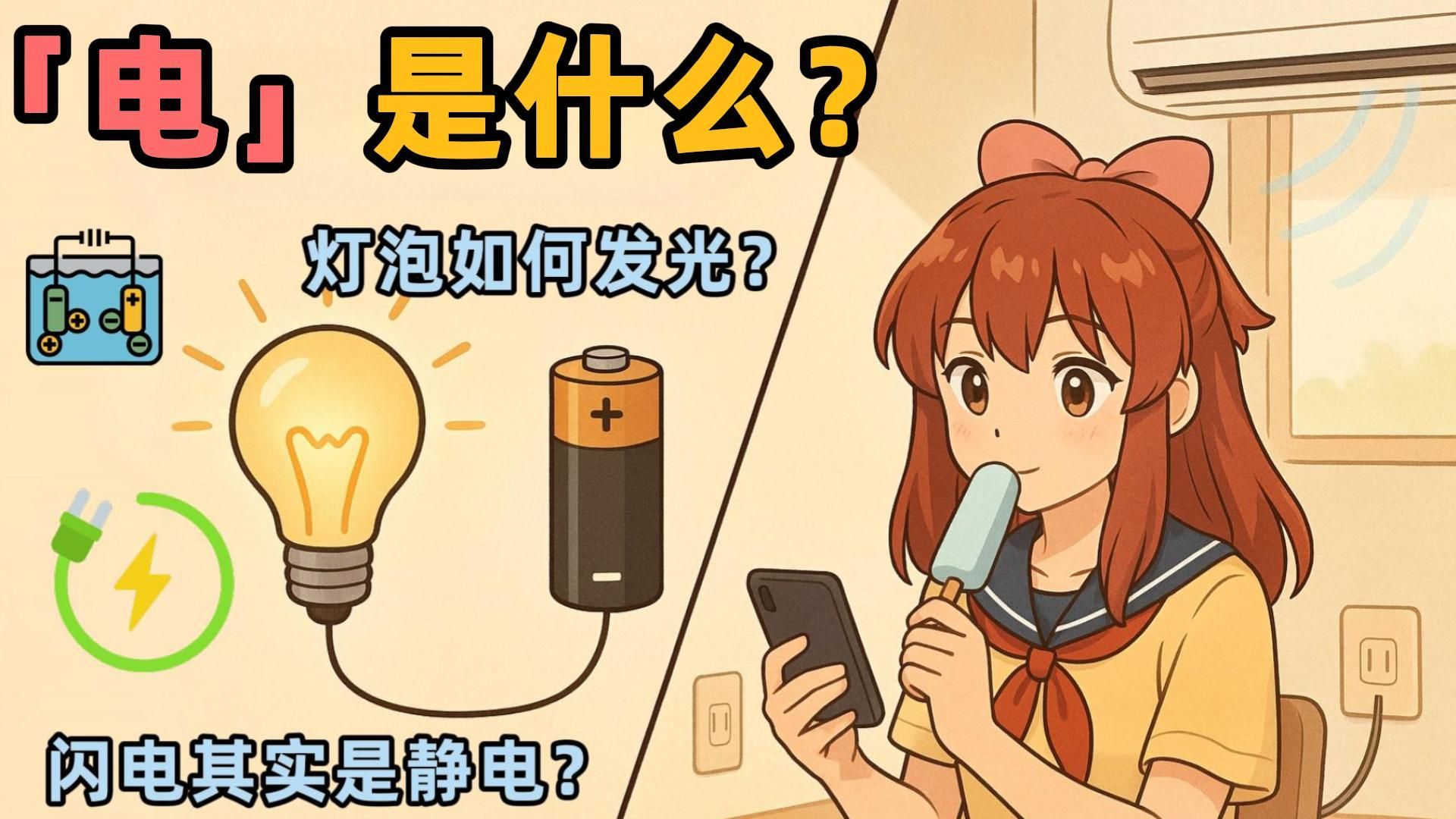 「电」到底是什么?10分钟理解电的本质|【慢聊科普】大鹏和桃