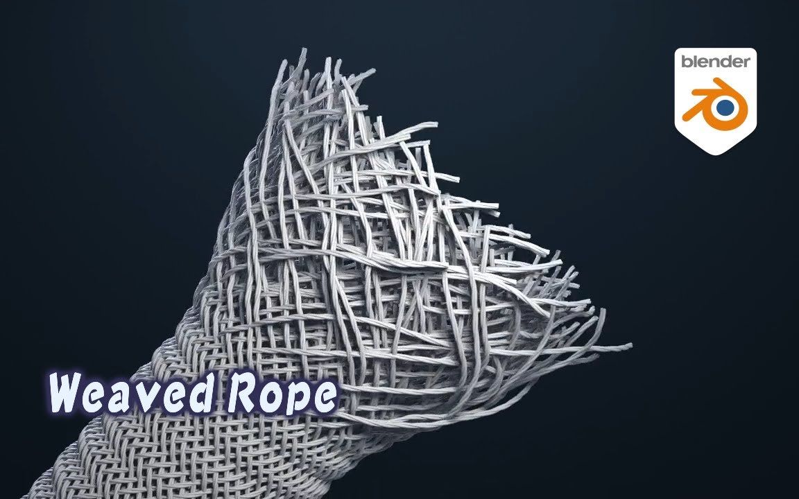 Blender几何节点制作绳子针织编制动画效果