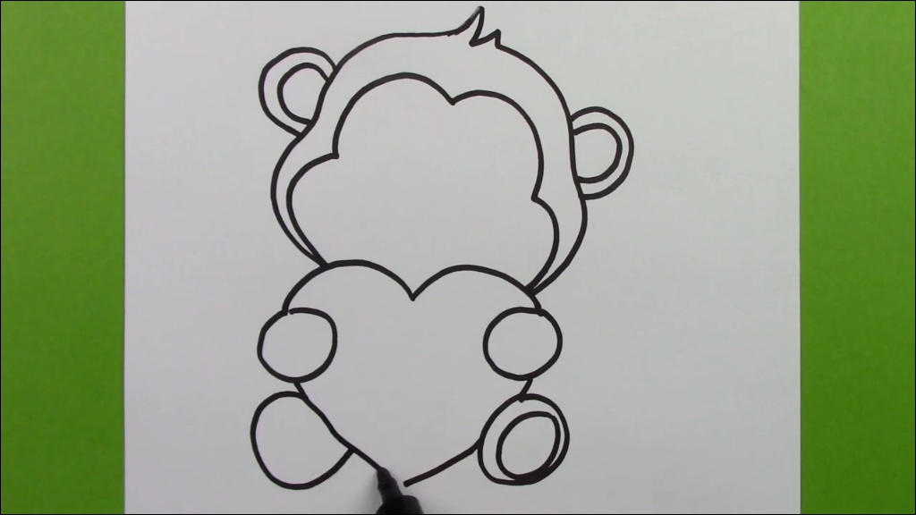 如何画可爱的小猴子/简笔画教学