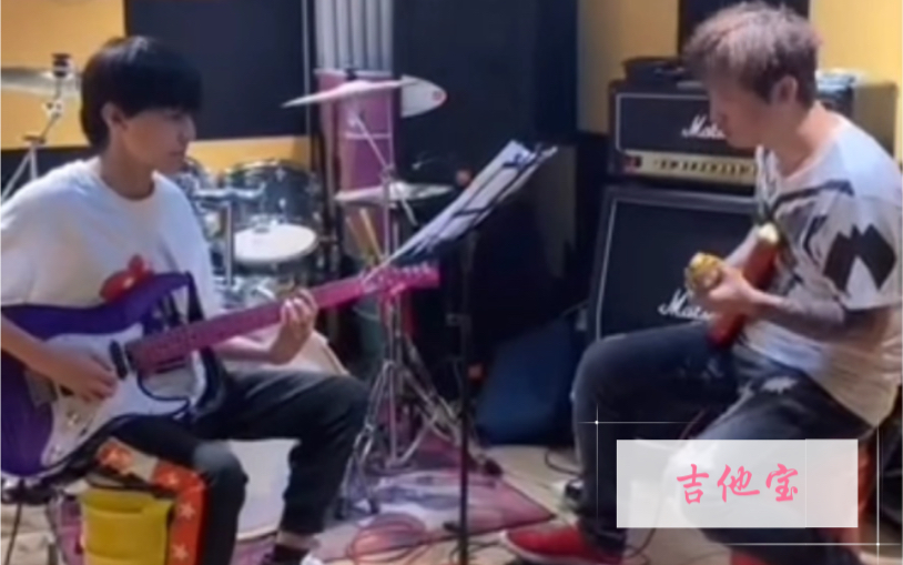 【张泽禹】无限喜爱电吉他宝!十岁到十四岁越来越游刃有余的技能主唱!