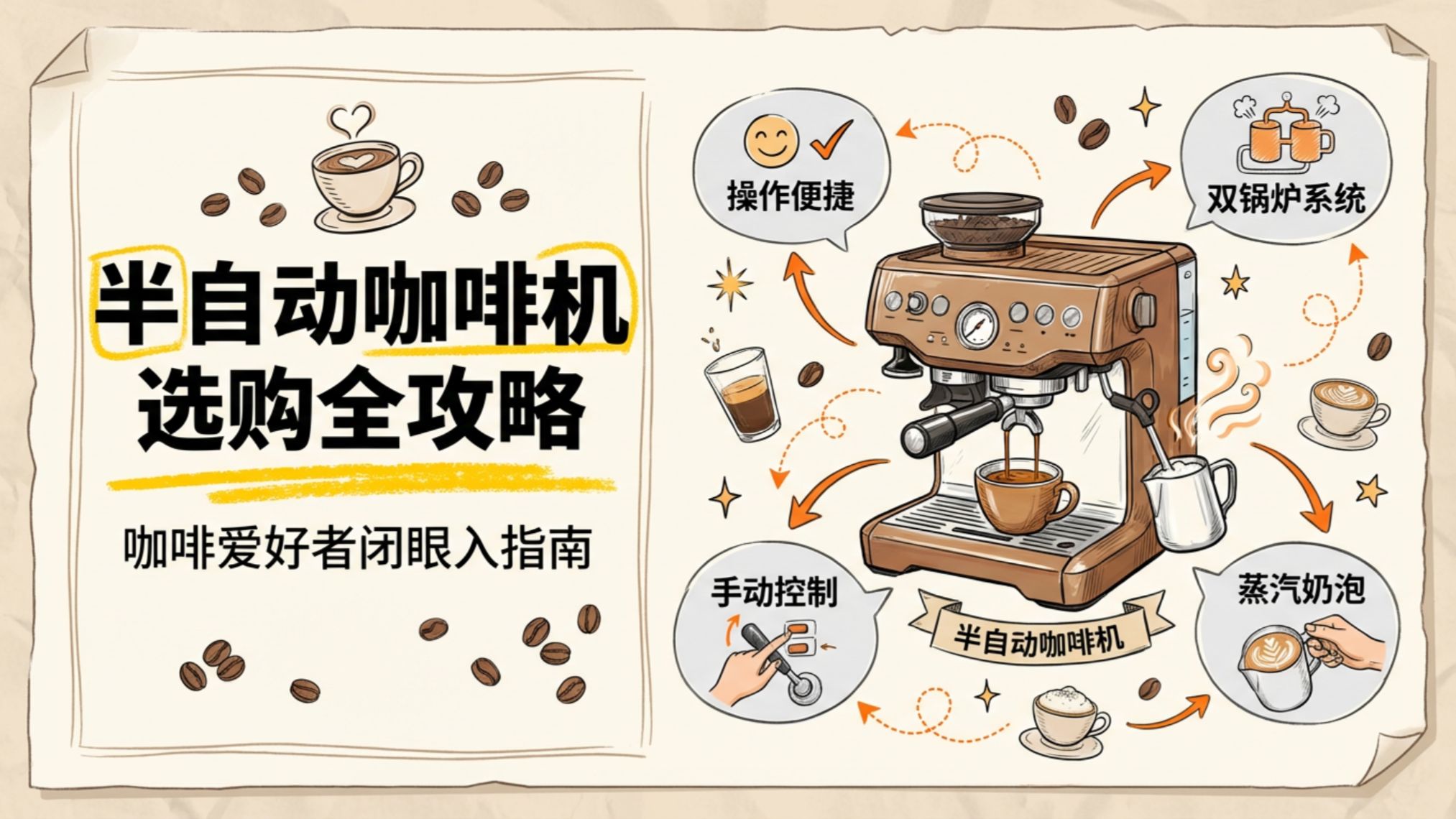 万字干货!2025双十二半自动咖啡机全攻略|从锅炉到泵压,新手也能看懂...