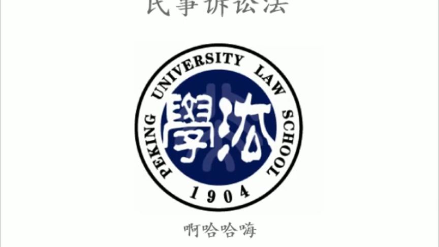 【北大法学院】民事诉讼法:第2讲
