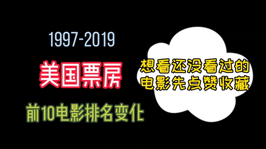 1997-2019美国票房前10电影排名变化