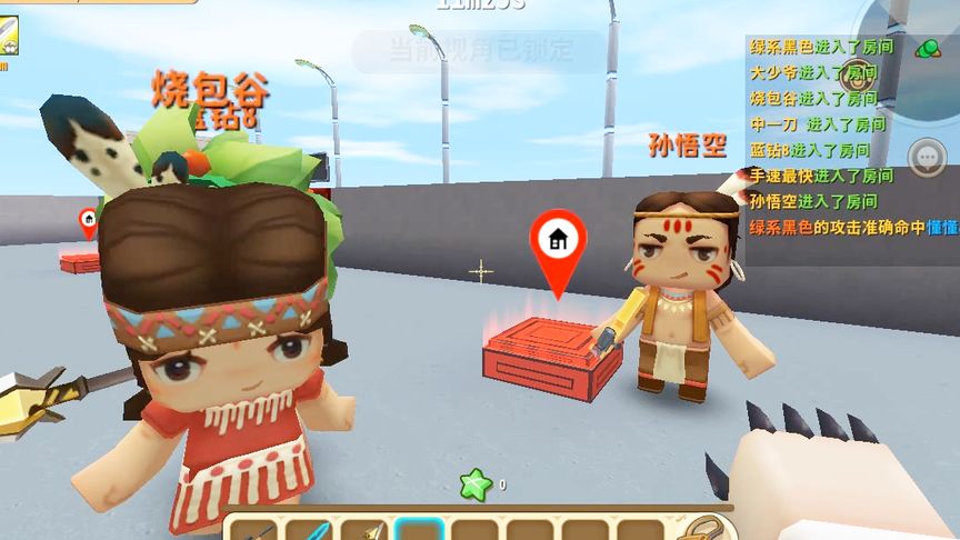 迷你世界 枪战小游戏 暗墨枪法如神打的对面都不敢出来