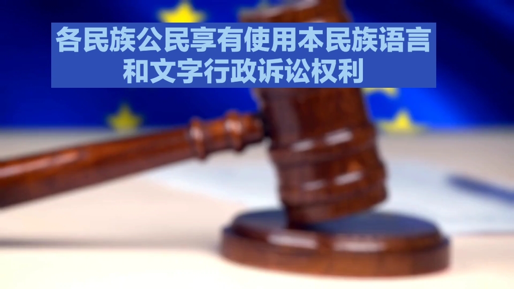 用本民族语言参加行政诉讼