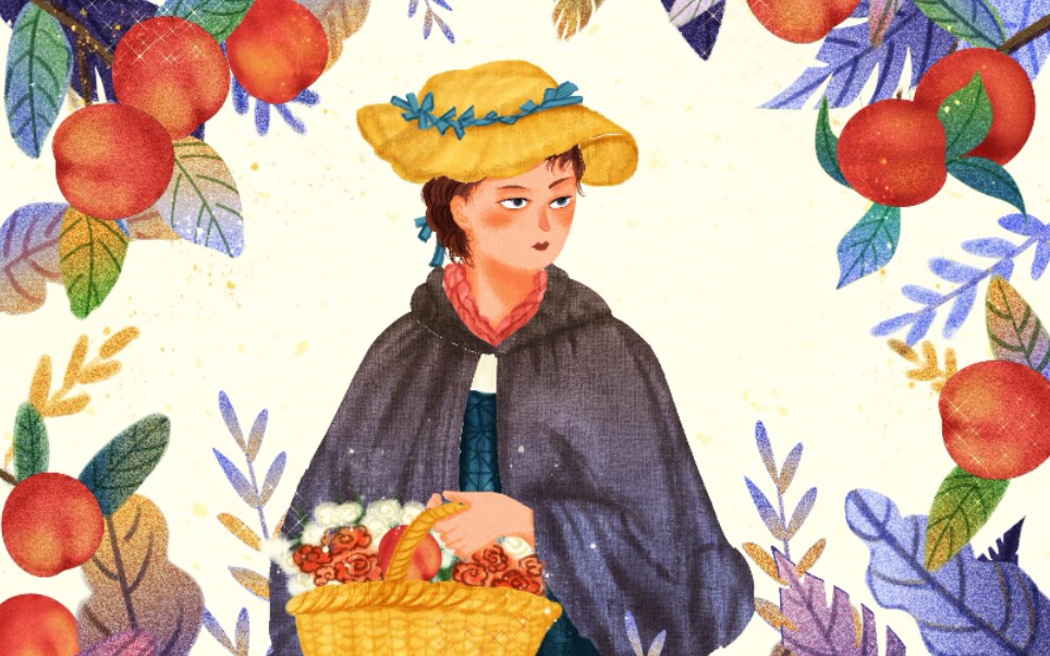 PS / SAI 插画绘制过程[名画转插画系列]之名画女神摘桃子