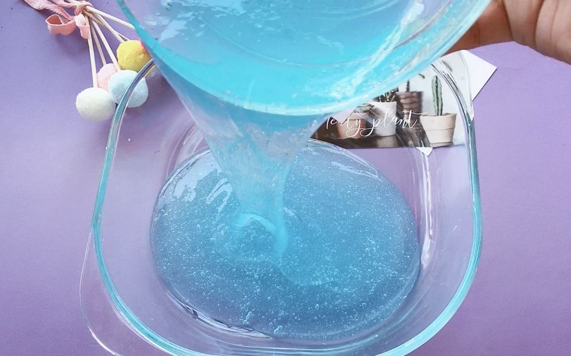做假水总是不成功?教你一个不用瓜尔胶也不粘手的方法,无硼砂