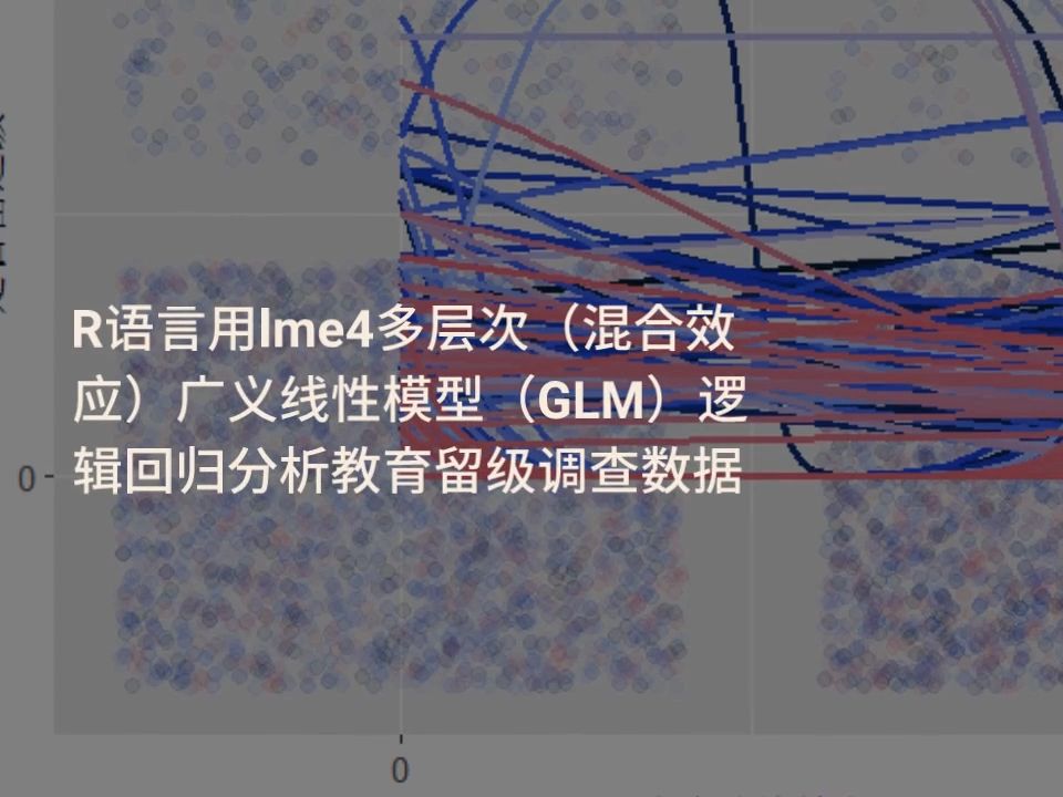 ...多层次(混合效应)广义线性模型(GLM),逻辑回归分析教育留级调查数据