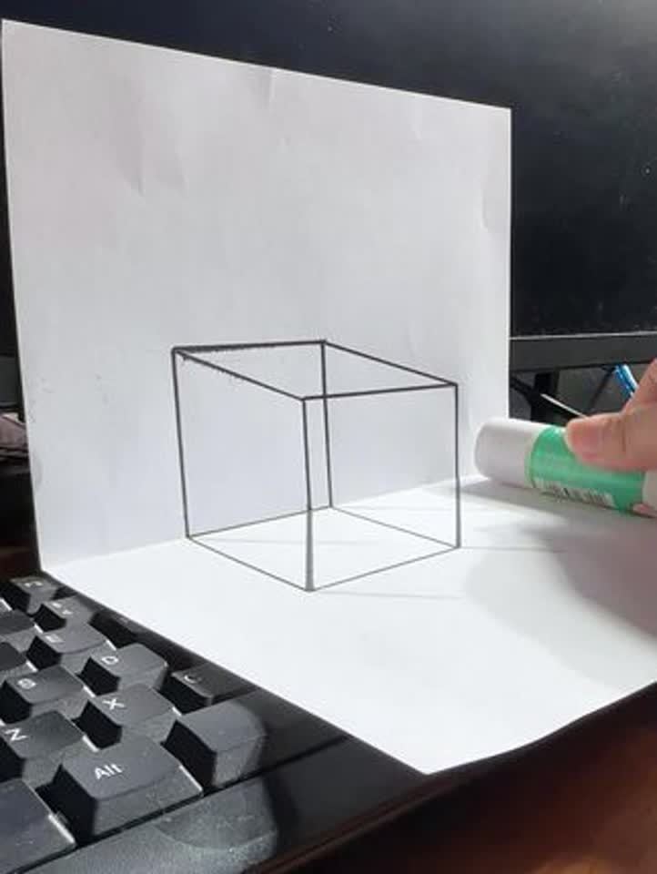 神奇的3D简笔画 简单几笔 画出神奇的3D立体画画立体图形