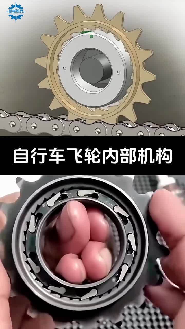 科技:自行车飞轮机构原理#原理 #科普 #机械