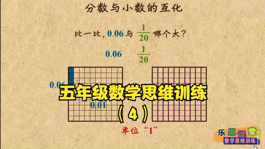 五年级数学思维训练,小学生最怕的分数与小数的互相转化!