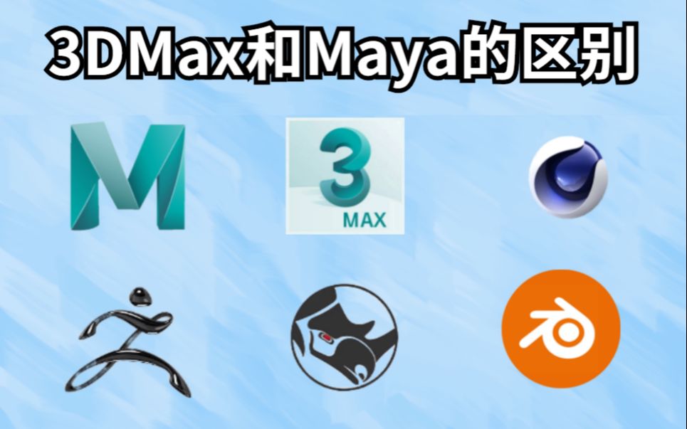 3DMax和Maya的区别有多大,看完你就知道了