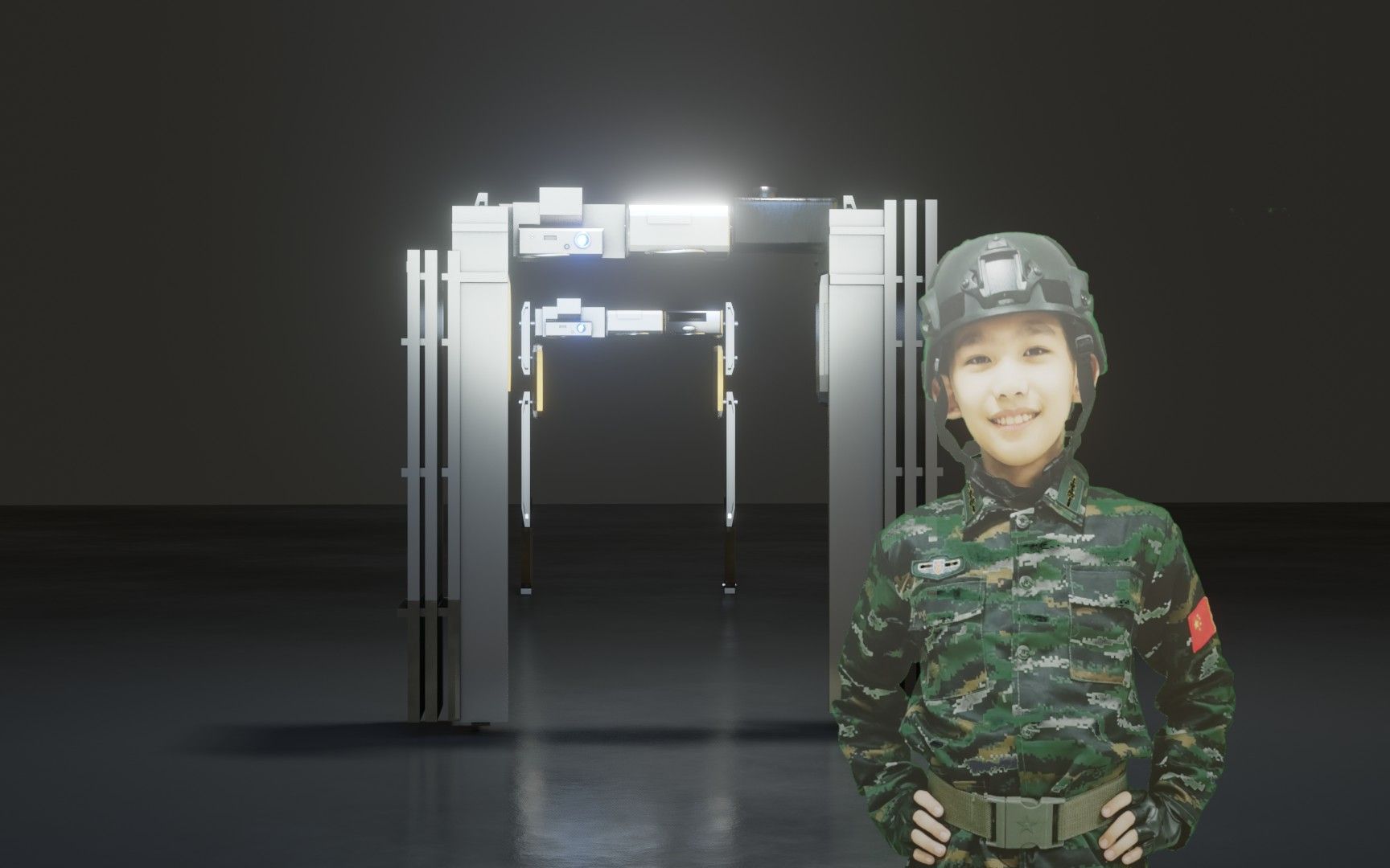 3D绘制【流浪地球2】门框机器人带动画 - by十岁俊辰