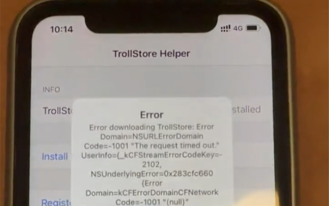 安装trollstore 出现error解决方法