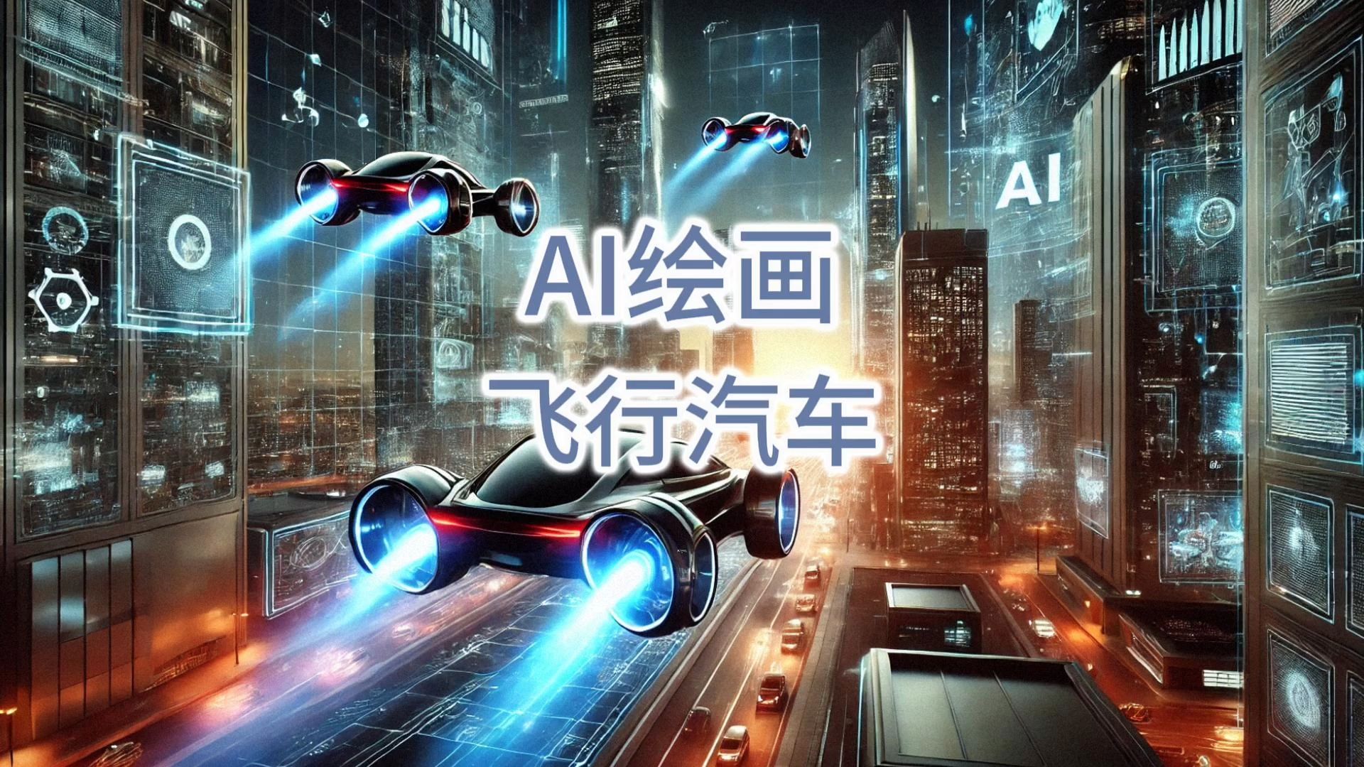 各AI平台画飞行汽车 开启空中自由之旅