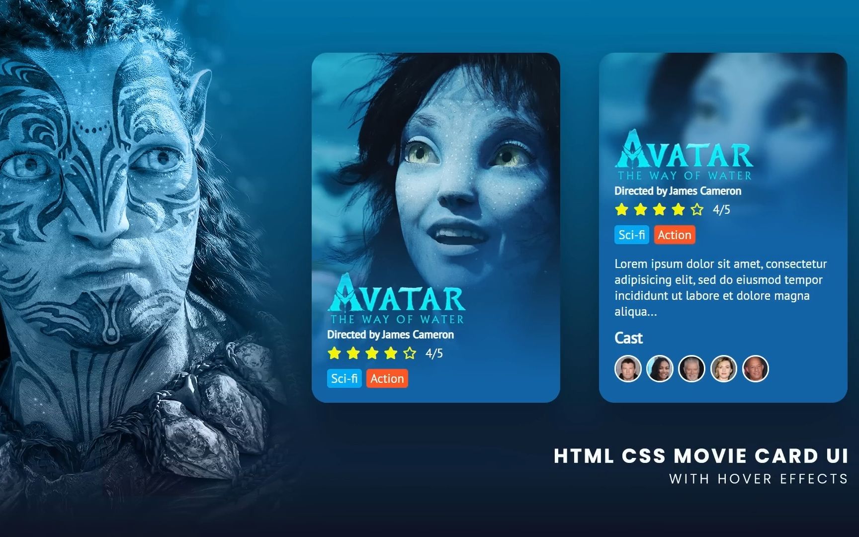 【源码】阿凡达电影卡片制作+过渡动画|CSS HTML