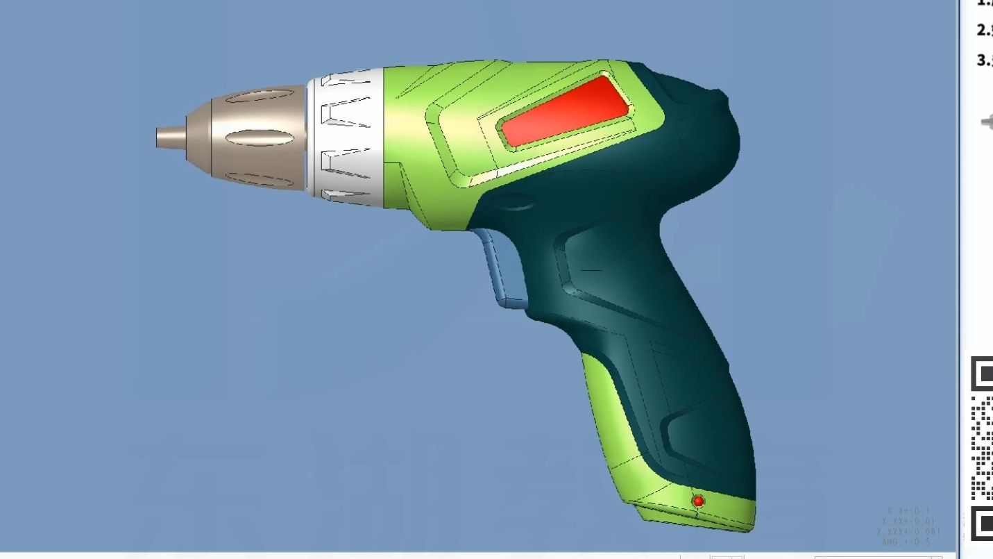 创意手电钻曲面建模PROE/CREO/UG/RHINO/Solidworks