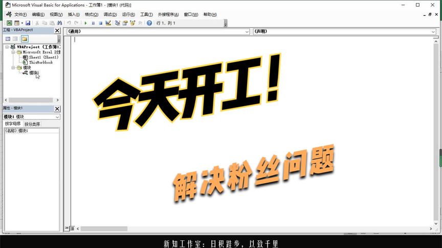 解决粉丝问题:VBA模块名称,大事呀