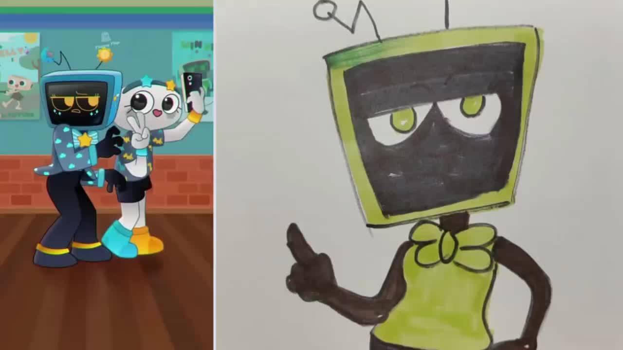 183.电脑机器人#简笔画 #二次元内容 #动漫推荐