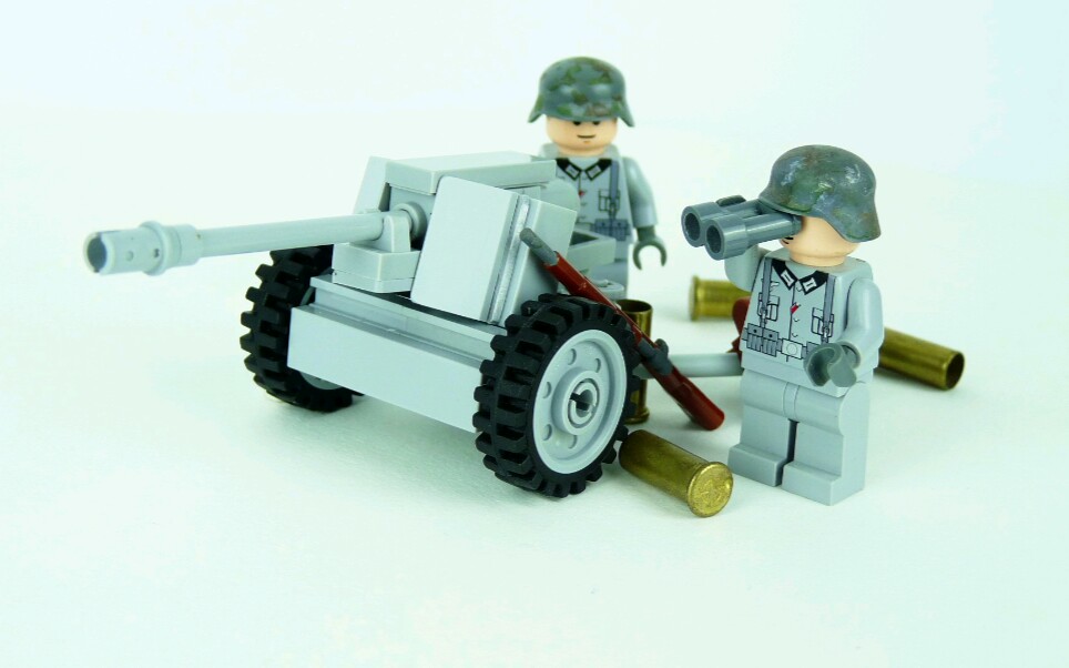 【LEGO教程】如何用LEGO搭建一个二战时期德国的PAK40反坦克炮...