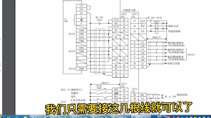 plc控制伺服驱动器定位,外部接几根线就OK了,没那么复杂
