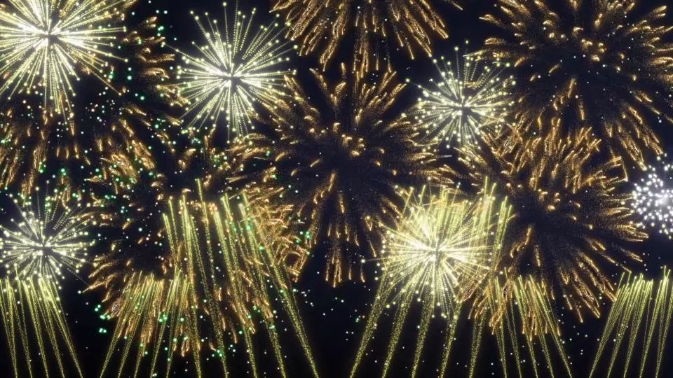 AE模板-节日庆祝新年烟花爆炸视频包含16种烟花爆炸特效12种烟花...