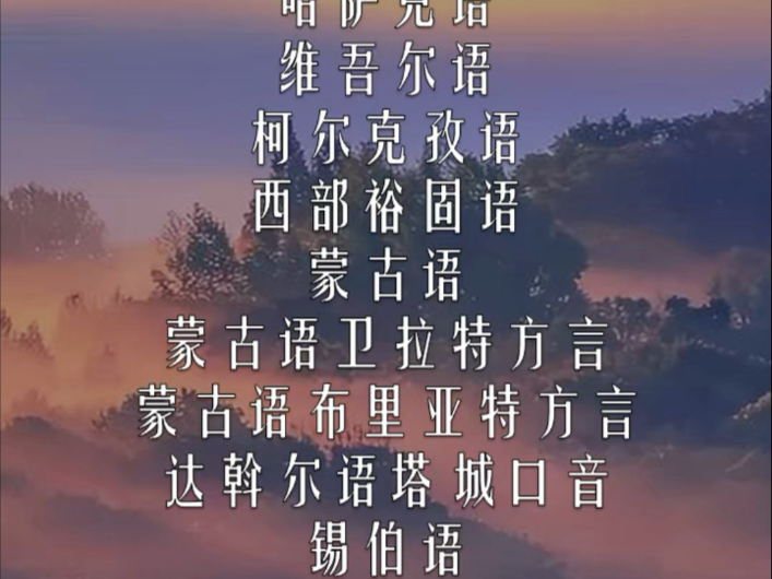 11种少数民族语言或方言的简易发音对比