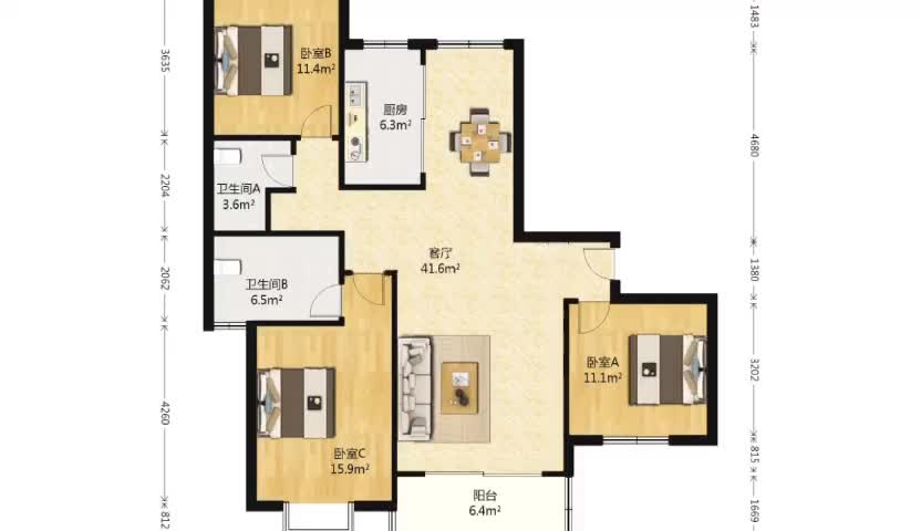 #幸福里精装修好房推荐 房子精装修,配合满二年过户,上家无税,看房...