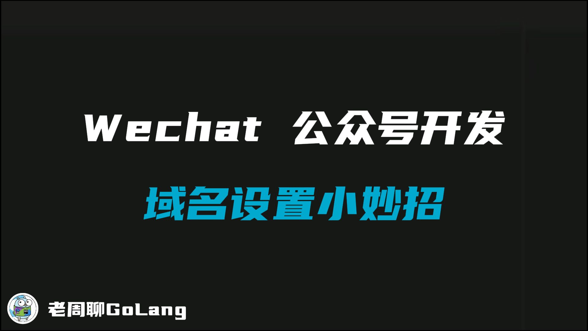 【Golang】微信公众号开发域名设置的小妙招