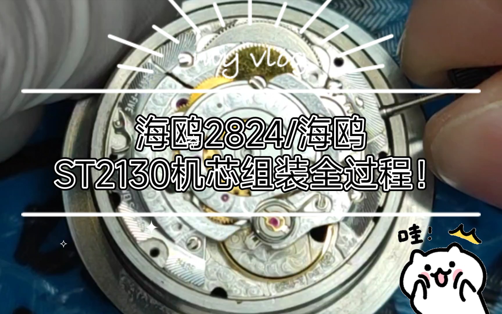 你学废了吗?极致放大沉浸式手表拆装。海鸥2824/海鸥ST2130机芯...