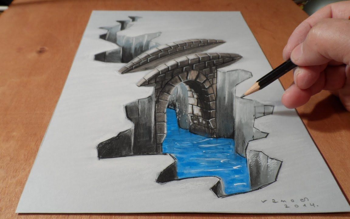3分钟搭建好一座桥!3D视觉画家教你,画好拱桥的诀窍