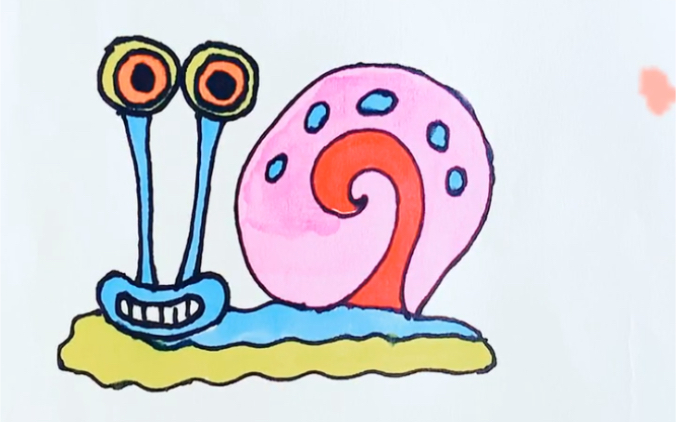海绵宝宝的小蜗简笔画
