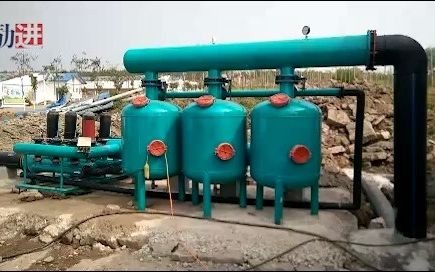 自动反冲洗砂石叠片过滤器、全自动砂石叠片过滤器组合安装使用现场