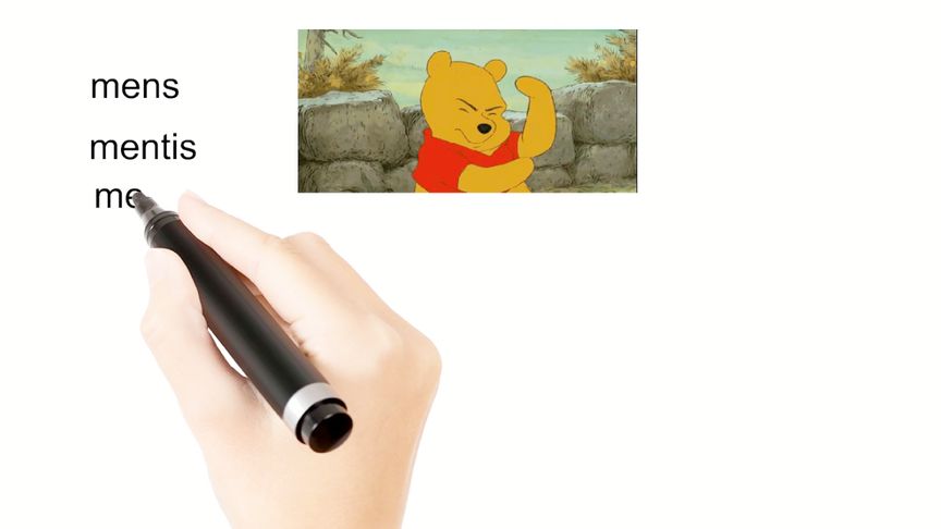 学英语词源知识之ment头脑 英语单词记忆英语学习方法视频