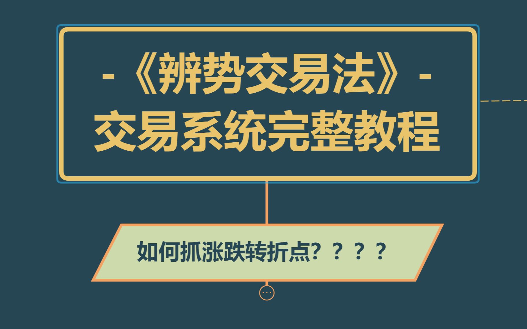 15年交易系统|捕捉【涨跌转折点】的方法|50分钟全程干货|《辨势交易...