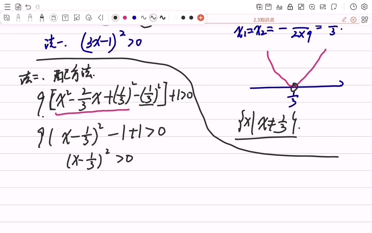 【高中数学必修一】2.3二次函数与一元二次方程、不等式(知识点)