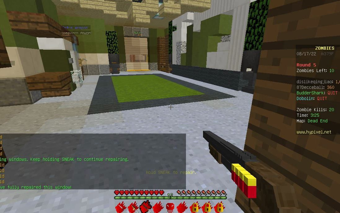 我的世界hypixel小游戏僵尸末日 #1 【材质包在简介里】_哔哩哔哩...