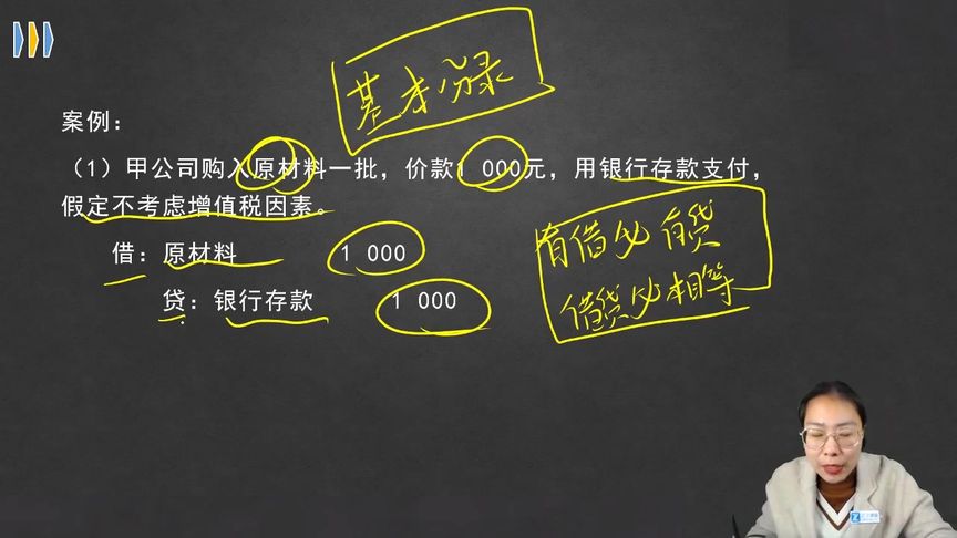 2020初级会计精讲班:借贷记账法下的账户对应关系与会计分录